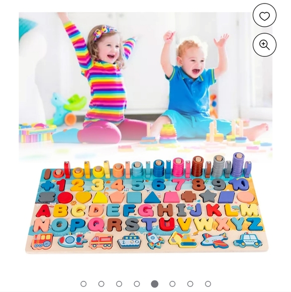 Puzzle | Toys | Montessori Educational Alphabet Number Shape Puzzle ...